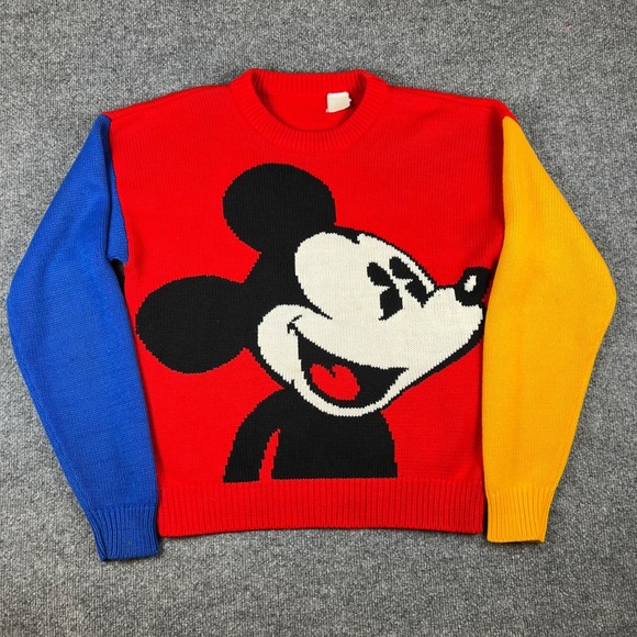 Disney | Sweaters | Vintage Disney Sweater Mens M Mickey Mouse Color ...